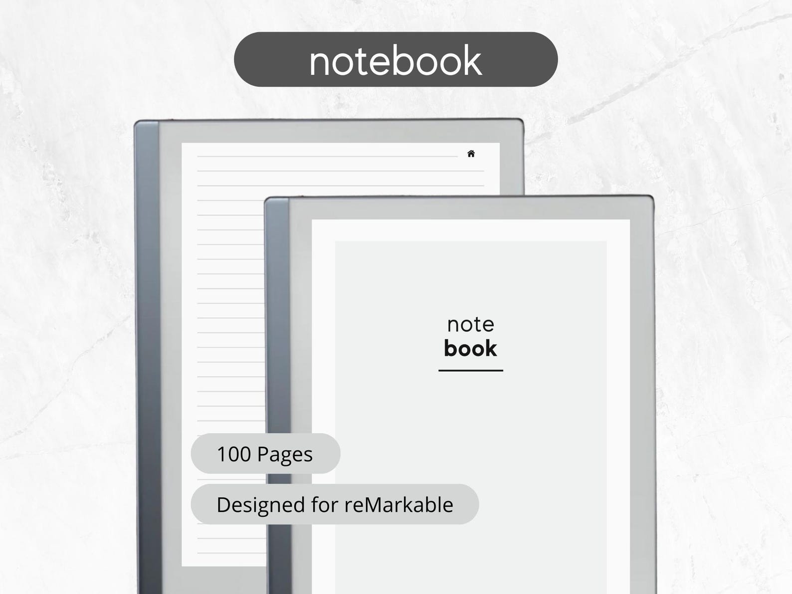Easy-to-use Digital Notebook Template | Remarkable 2 | Elegant Design ...