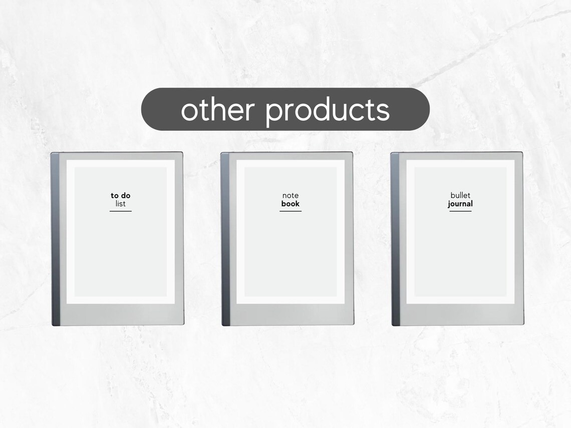 Easy-to-use Digital Notebook Template | Remarkable 2 | Elegant Design ...