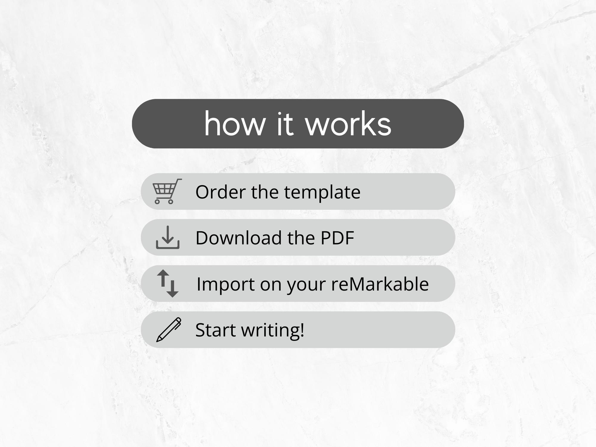 Easy-to-use Digital Notebook Template Remarkable 2 Elegant Design Lined ...