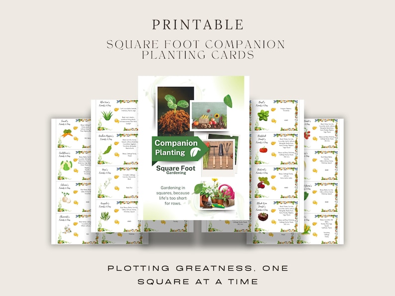 124 Plants Companion Planting Guide: Square Foot Garden Planner ...