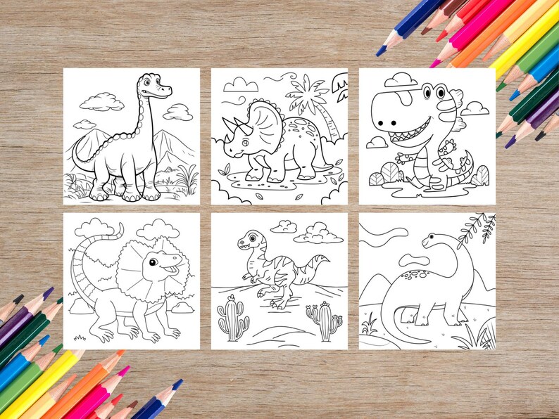 40 Dinosaur Coloring Pages for Kids & Adults – Printable PDF Coloring ...