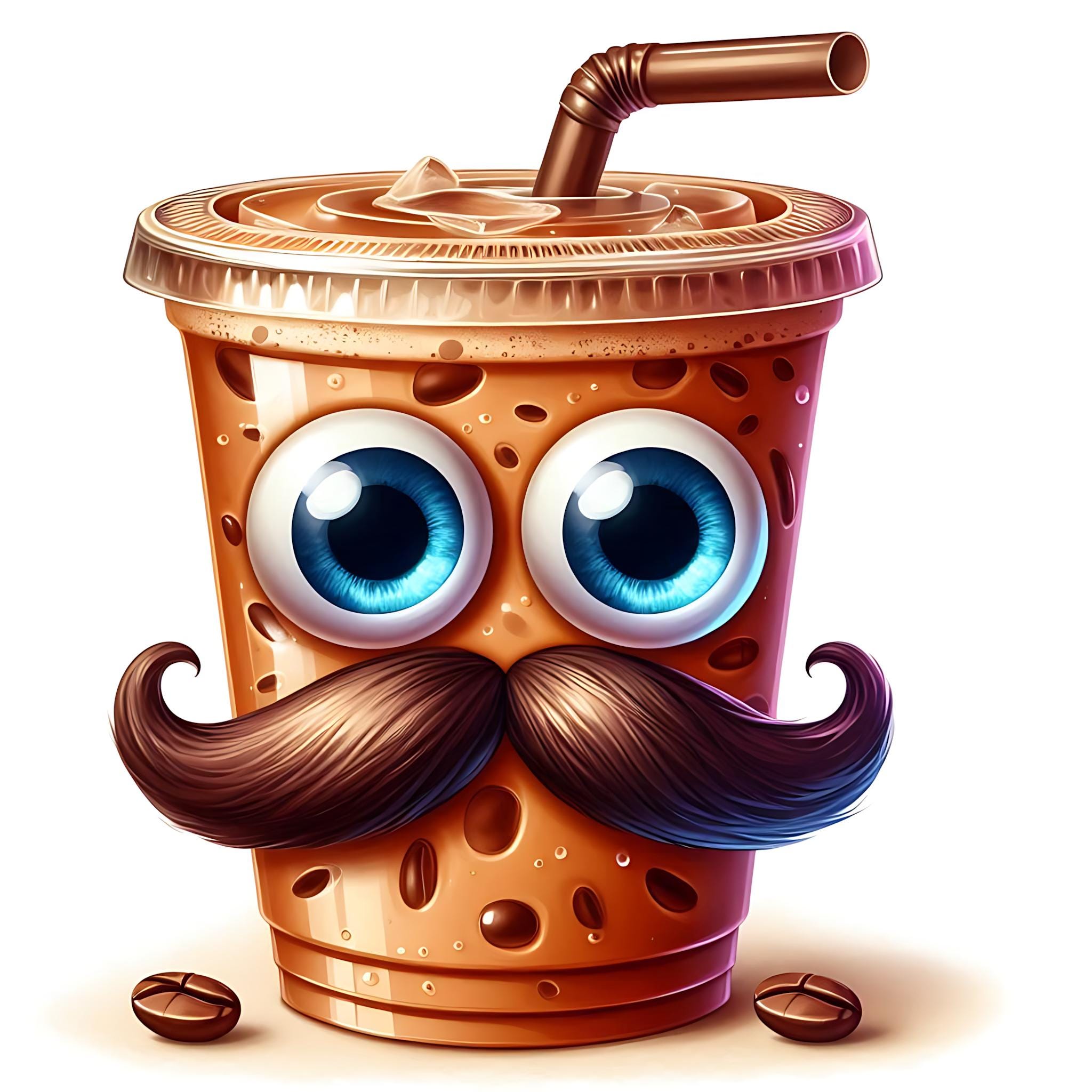 17 Iced Coffee Clipart PNG Set: Clipart Bundle Printable Coffee Iced ...