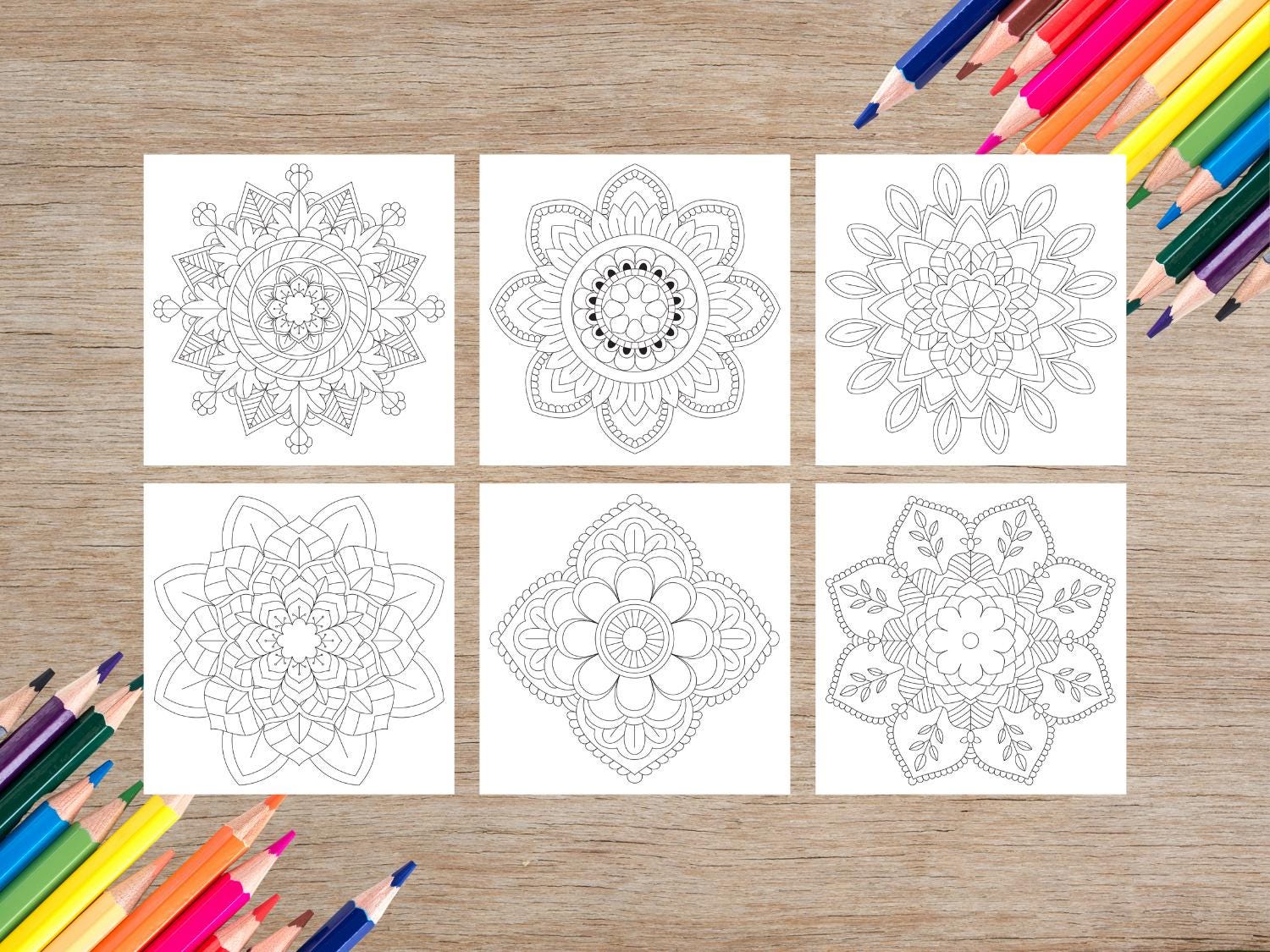 ADHD Coloring Pages for Adults: 50 Printable Mindfulness Art (digital ...