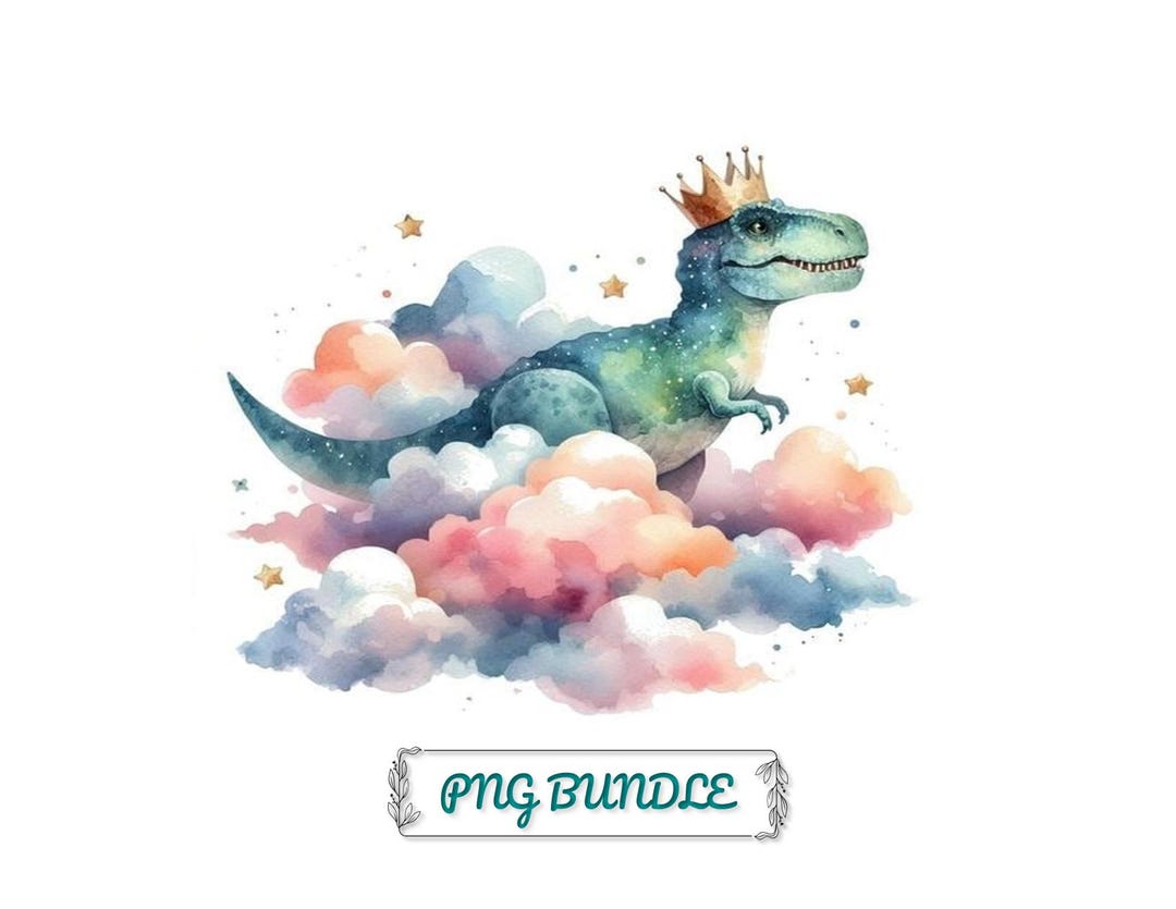 T Rex Watercolor Clipart – Theropod Beast PNG Digital Images ...