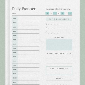 Printable Daily Planner,2025 Planner,daily Goal Planner, PDF File ...