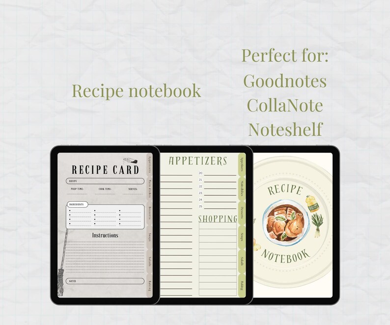 Recipe Template, Digital Recipe Book,cookbook Template, Recipe Binder ...