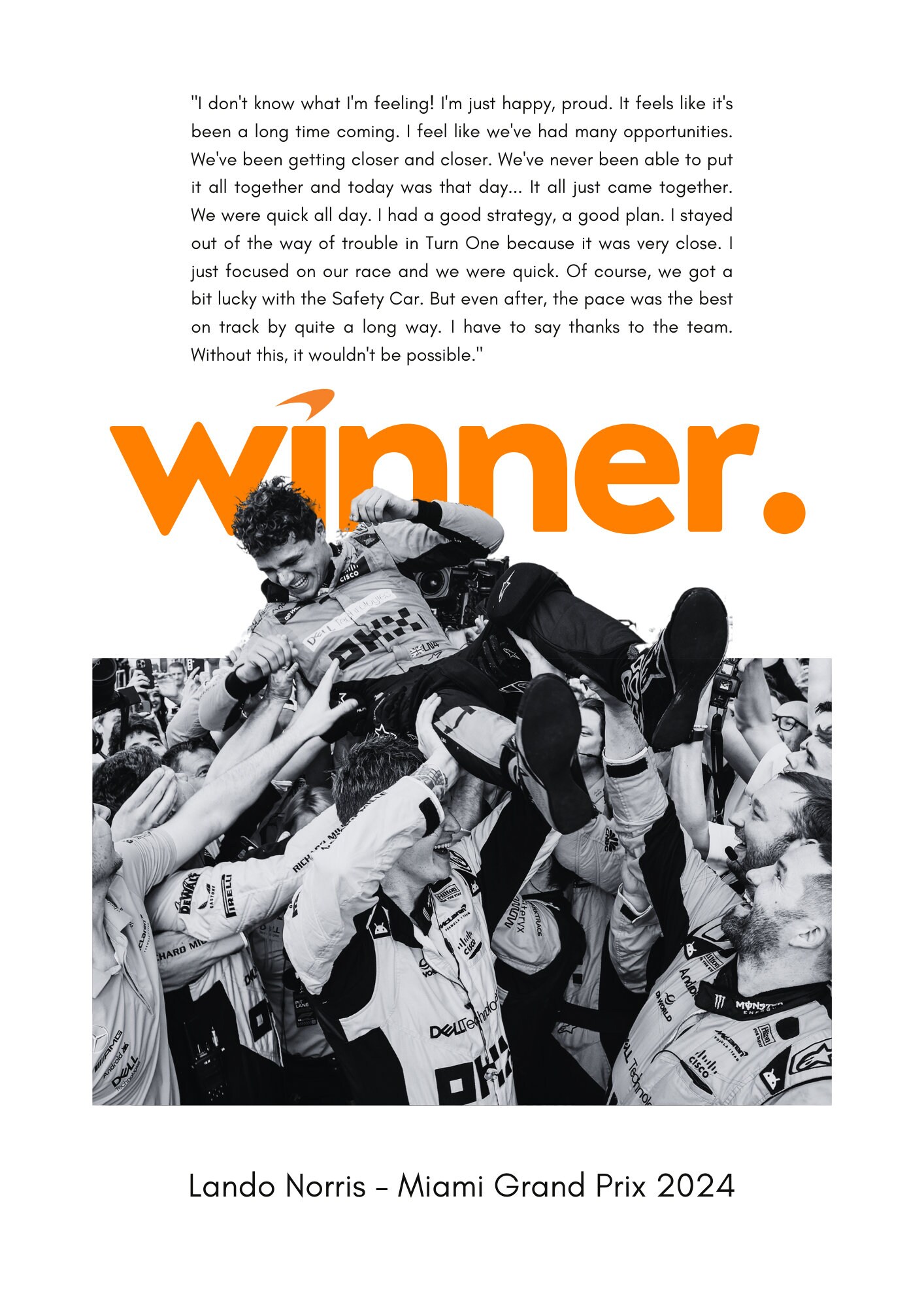 Lando Norris Poster, F1 Poster, Lando Norris 2024 Poster, F1 Racing ...