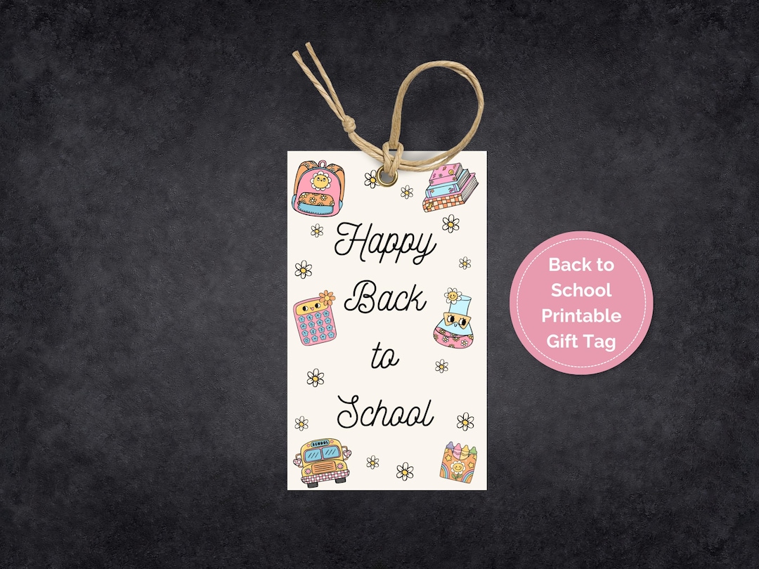 Back to School Gift Tag: Teacher Gift, Student Gift, Teacher ...