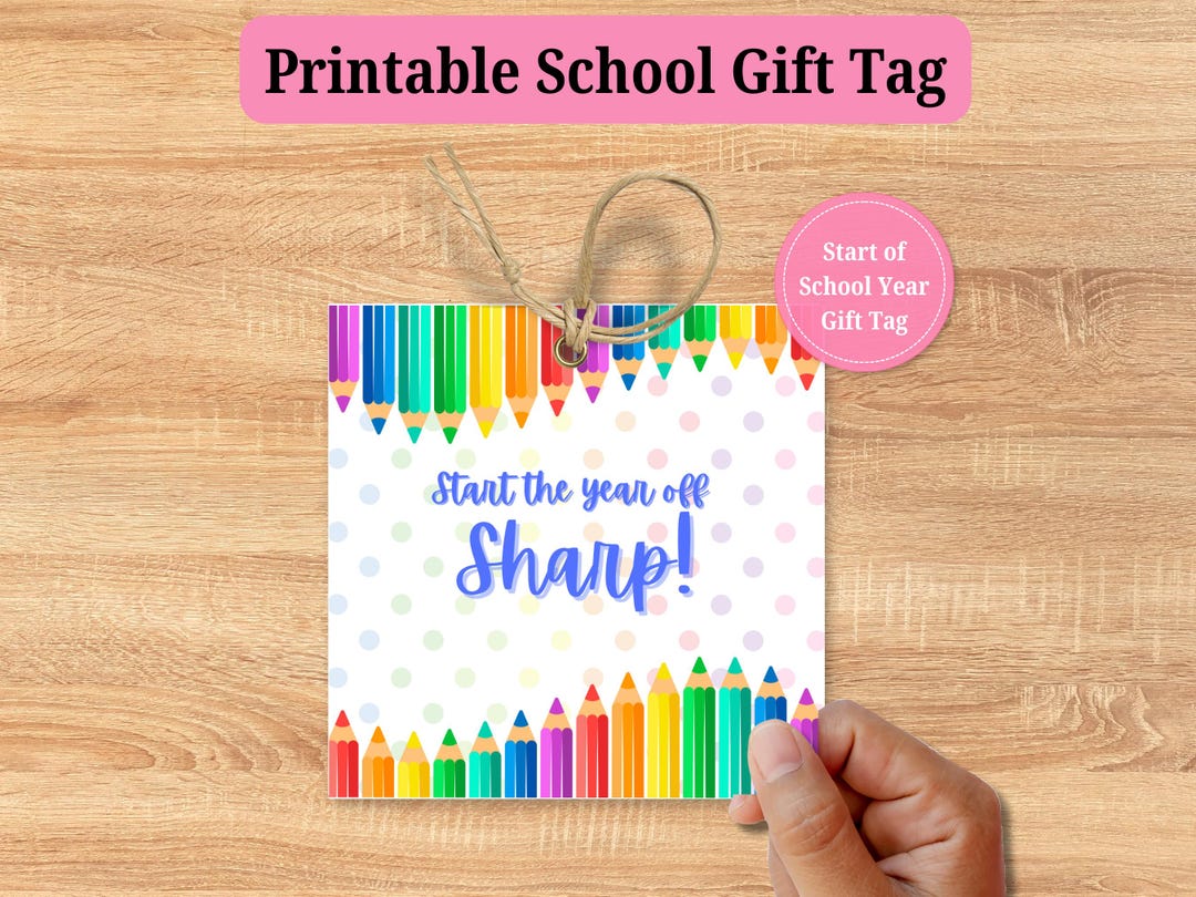 Back to School Gift Tag: Teacher Tag, Student Tag, Gift Tag, Back to ...