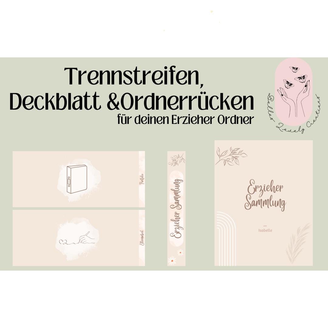 Divider Strips, Cover Sheet & Spine for Educator Binders | Daycare ...