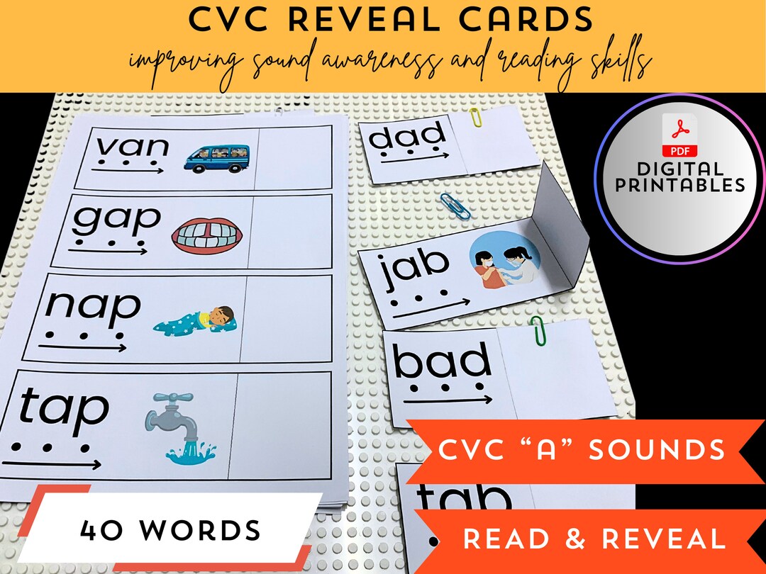 Perfect for Beginners: 3-letter CVC 'a' Words Reading Cards for ...