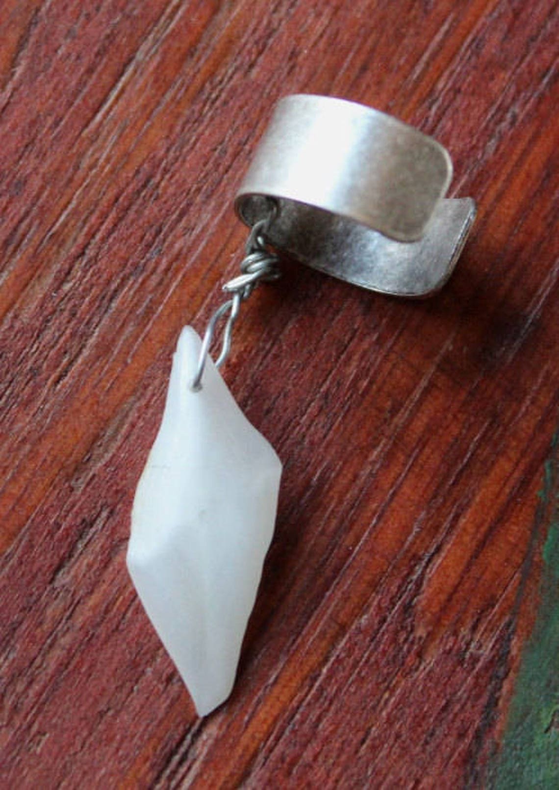 Real Gar Fish Scale on Silver-plated Brass Ear Cuff - Etsy