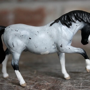 Mateo - Custom Blue Roan Sabino Pinto Breyer Stablemate Quarter Horse ...