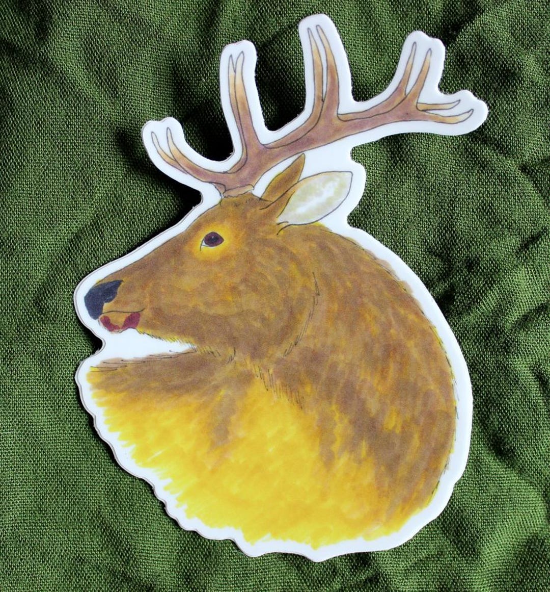 Bull Elk 4" Indoor/outdoor Vinyl Sticker Nature Wildlife Art - Etsy