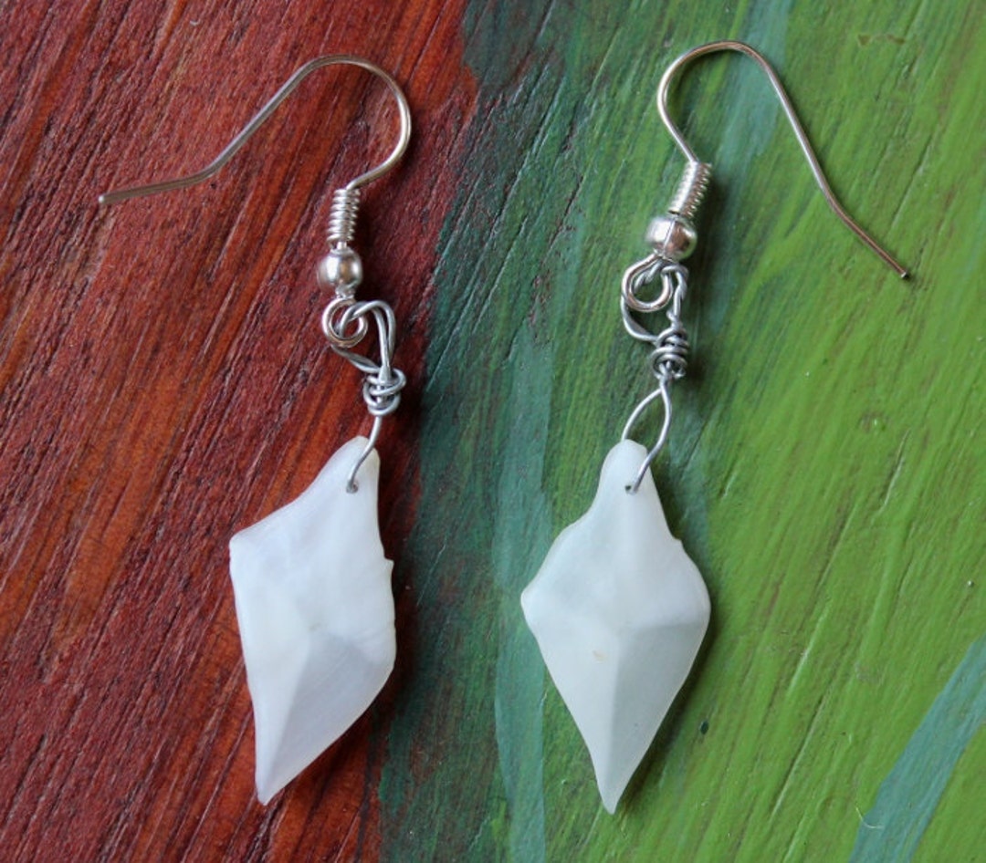 Real Gar Fish Scale Earrings on Fish Hook Ear Wires - Etsy