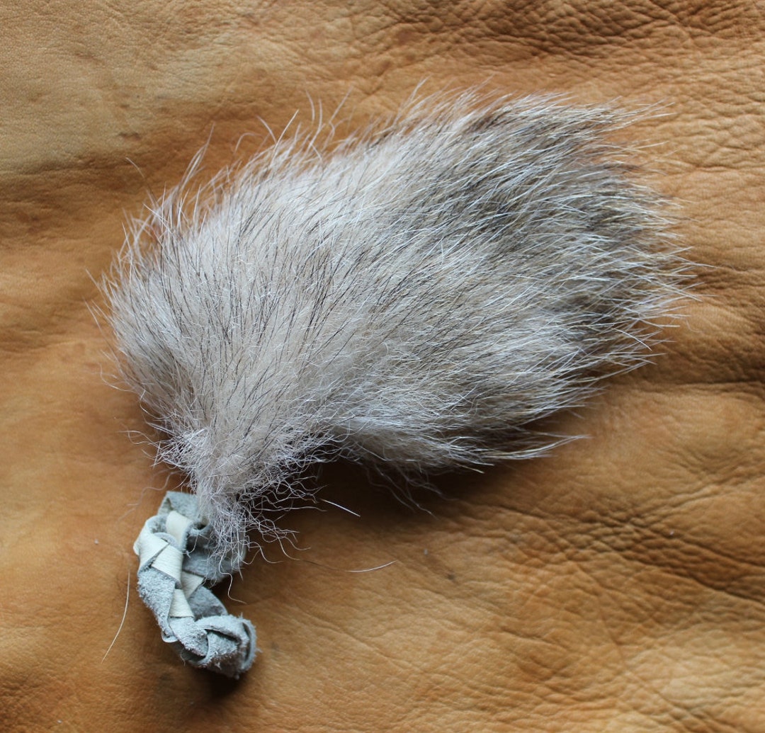 Badger Tail - Real Eco-friendly Wild American Badger Fur Totem Tail on ...