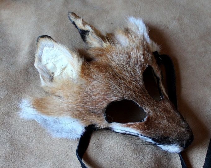Real Eco-friendly Wild Red Fox Fur Mask - Shaped and Ready to Wear ...