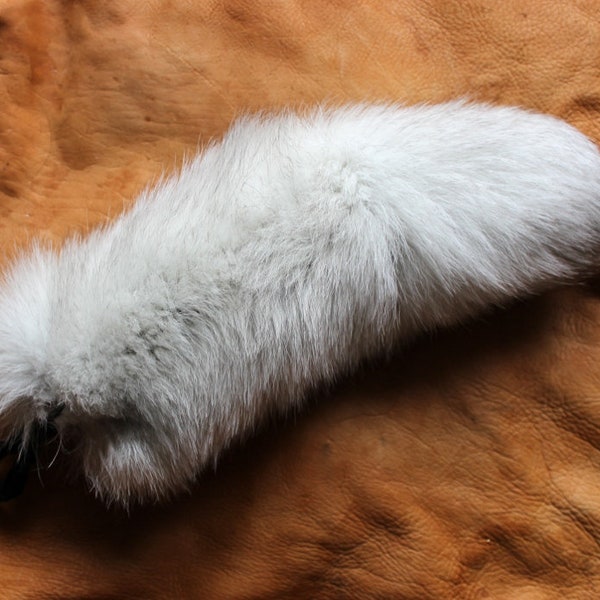 White Fox Tail - Etsy