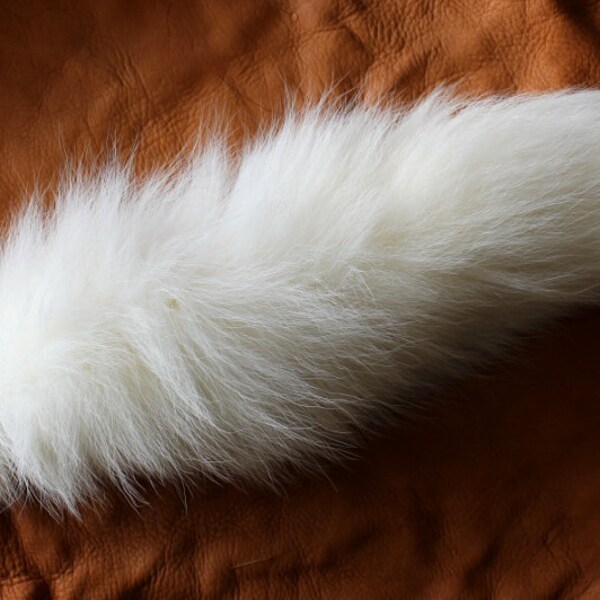 White Fox Tail - Etsy