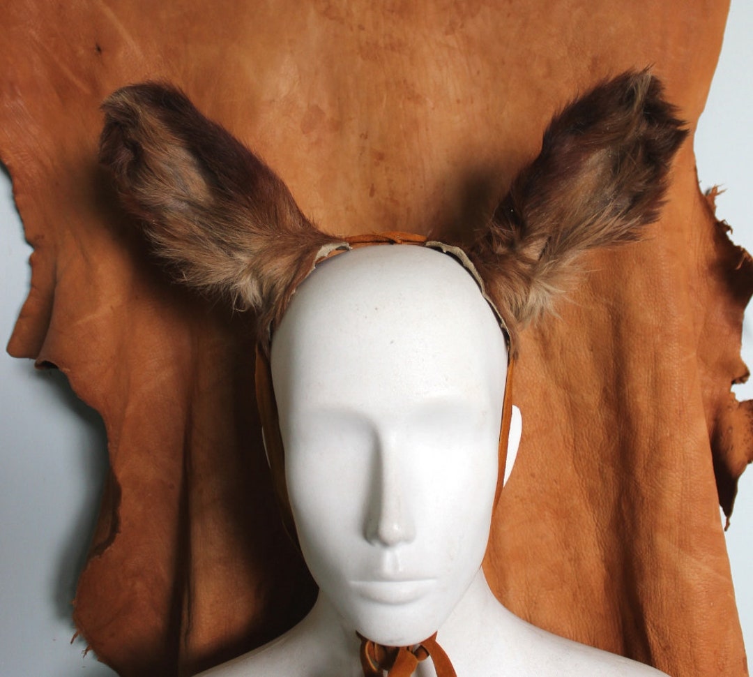 Cow Ears Headdress Real Eco-friendly Adjustable Red Highland Cow Ears ...
