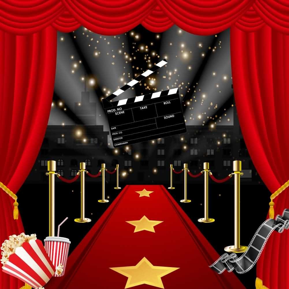 Hollywood Red Curtain Clip Art