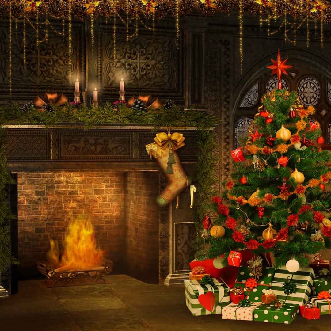 Nice Christmas Tree 10ft X 10ft Backdrop Computer Printed - Etsy