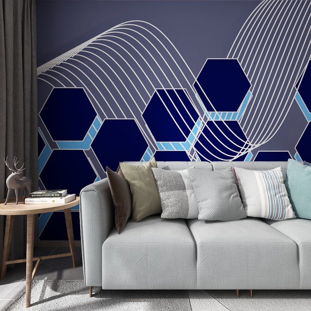 Blockchain Abstract Pattern Fabric Wall Covering Seamless Wallpaper ...