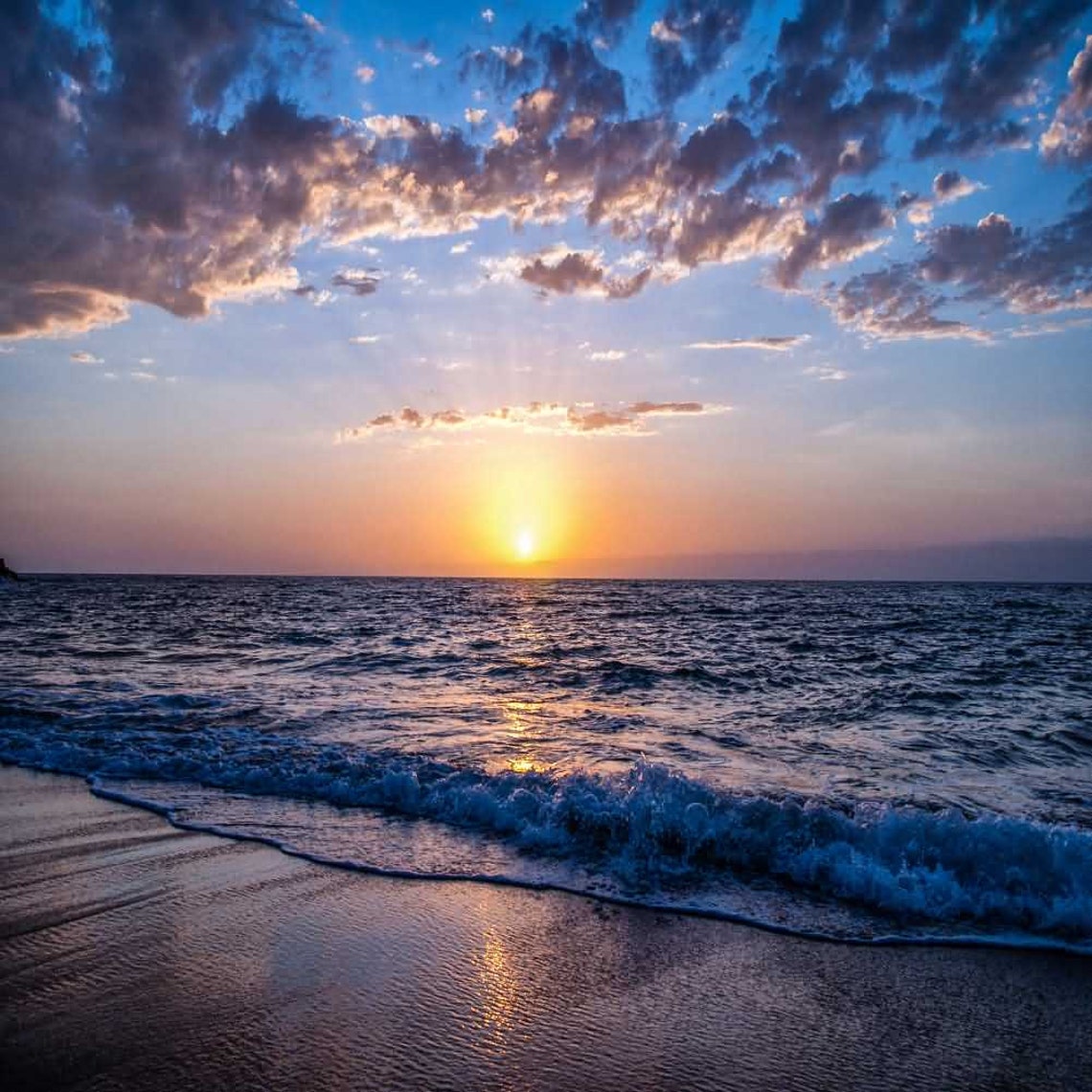 Sea Cloud Sunset Photography Computer Print Background Seaside - Etsy