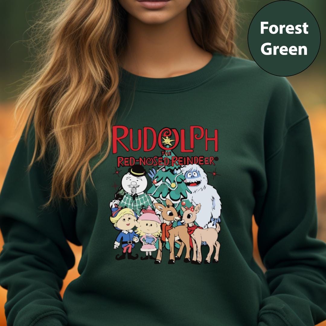 Rudolph the Red Nosed Reindeer Christmas Sweatshirt, Rudolph Family ...