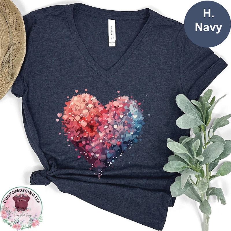 Colorful V Neck Tops - Etsy