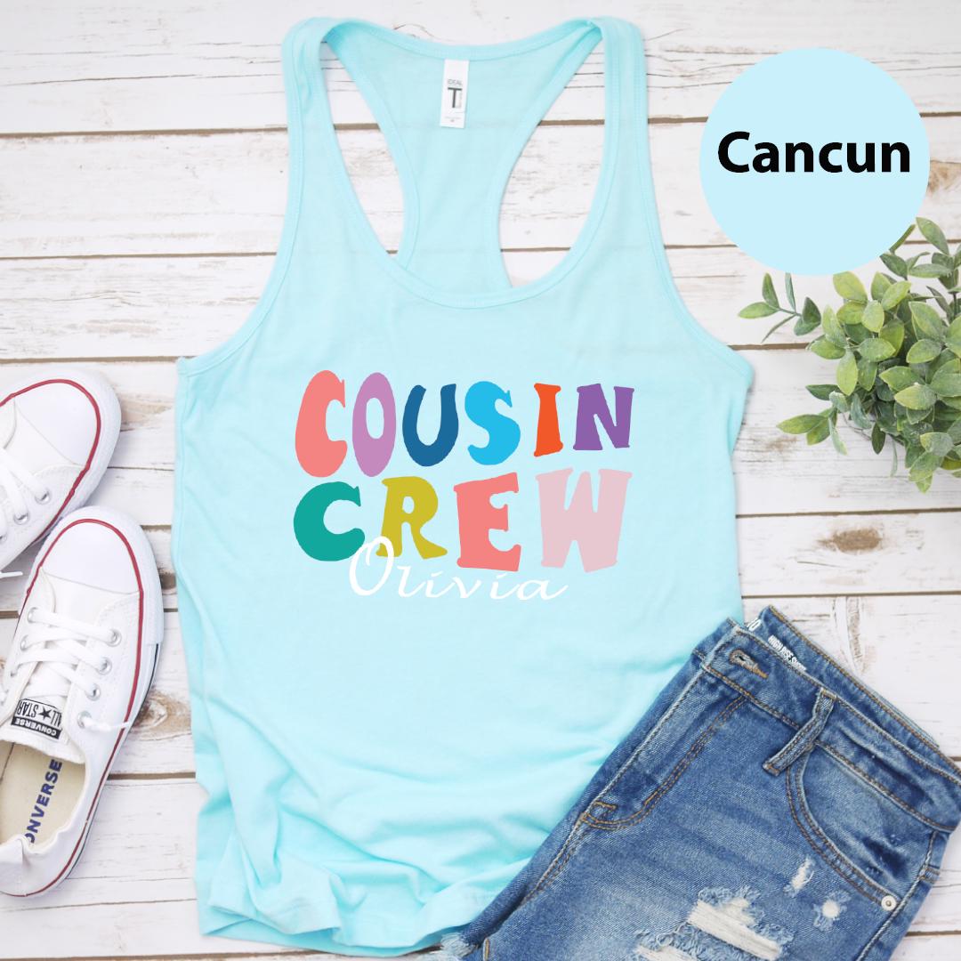 Custom Cousin Crew Tank Top, Family Matching Thanksgiving Shirt, Family ...
