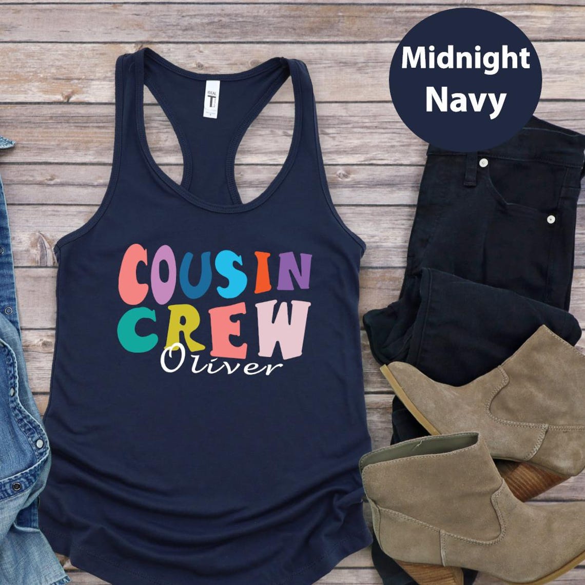 Custom Cousin Crew Tank Top, Family Matching Thanksgiving Shirt, Family ...
