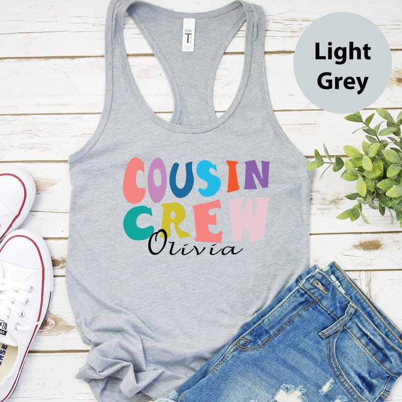 Custom Cousin Crew Tank Top, Family Matching Thanksgiving Shirt, Family ...