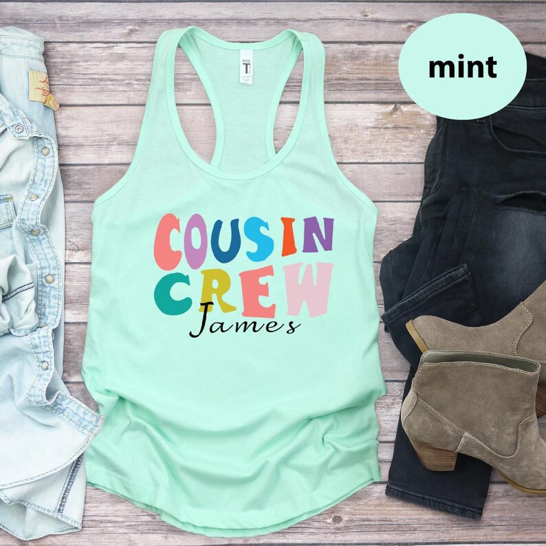 Custom Cousin Crew Tank Top, Family Matching Thanksgiving Shirt, Family ...
