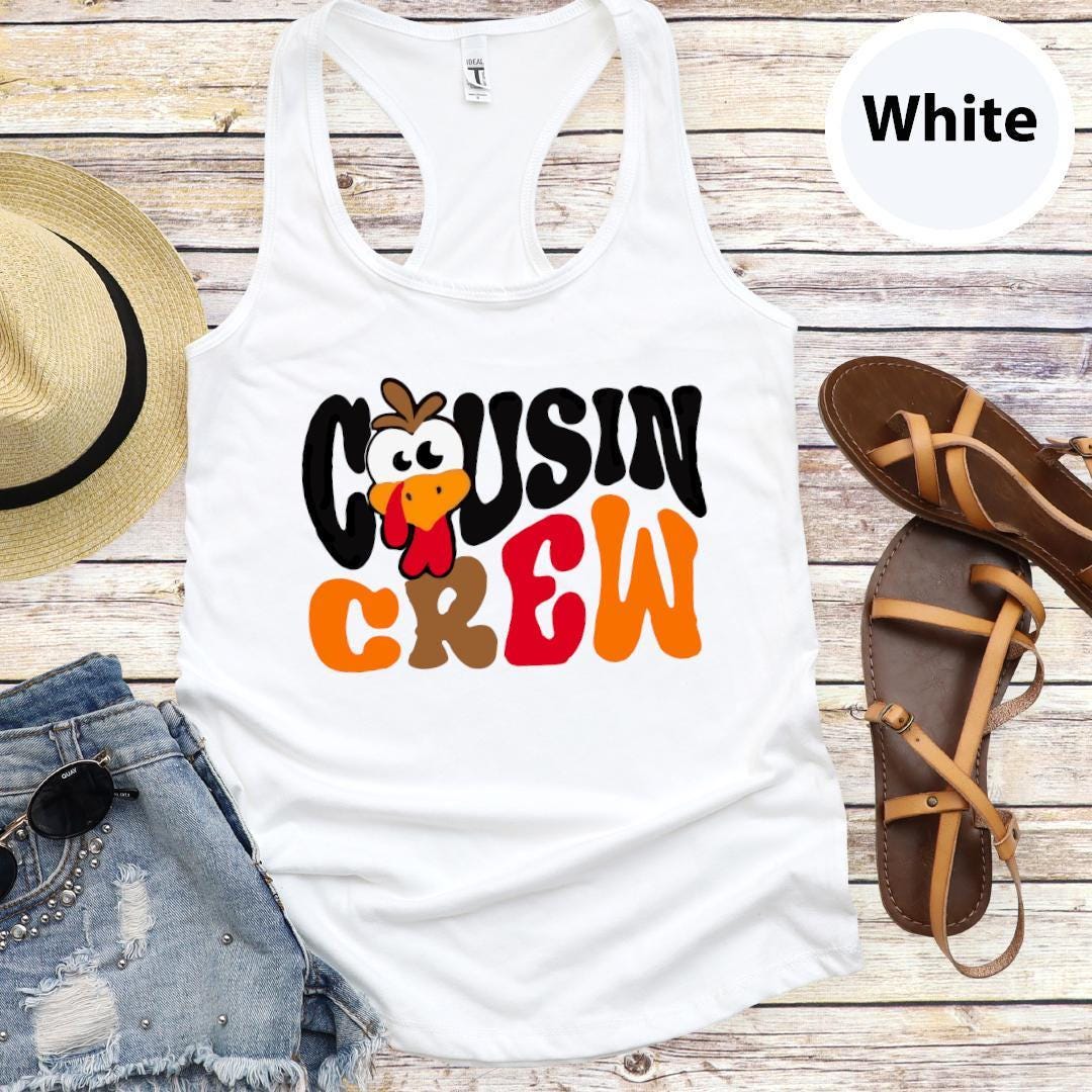 Cousin Crew Tank Top, Family Matching Thanksgiving Shirt, Family Trip ...