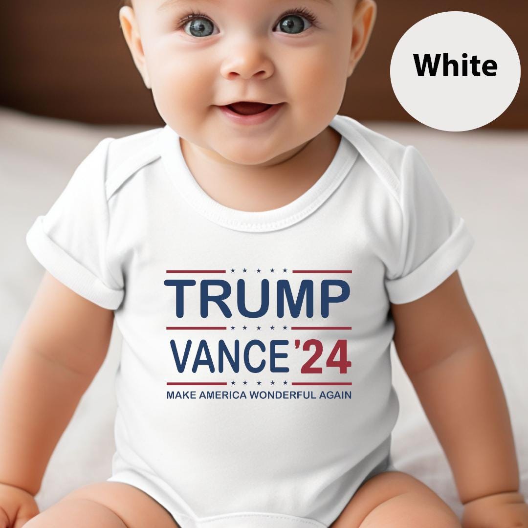 Trump Vance 2024 Baby Bodysuit, President Donald Trump Election 2024 ...