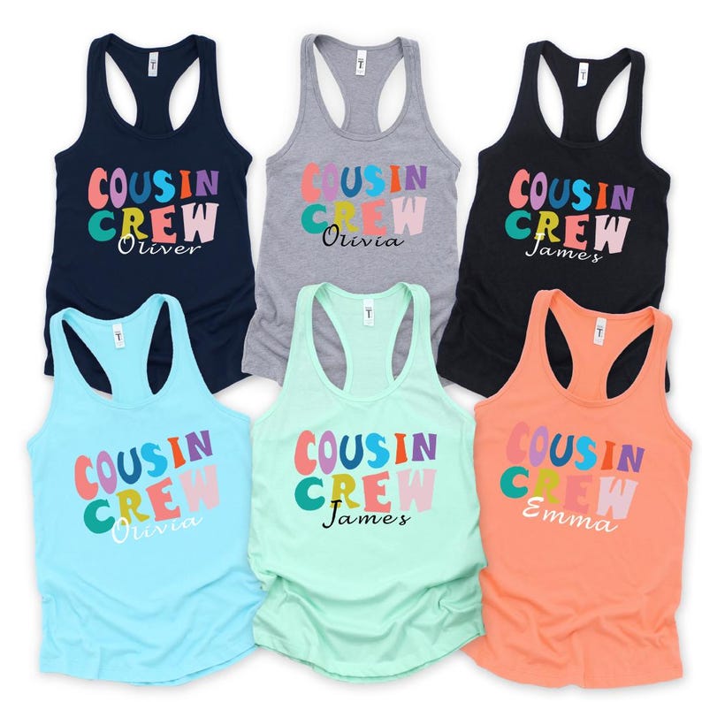 Custom Cousin Crew Tank Top, Family Matching Thanksgiving Shirt, Family ...