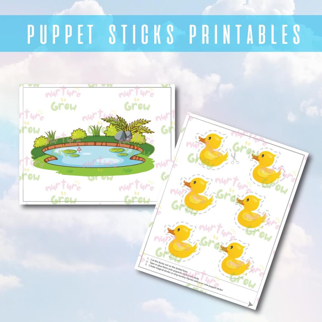 Preschool Learning 5 Little Ducks Puppet - Etsy