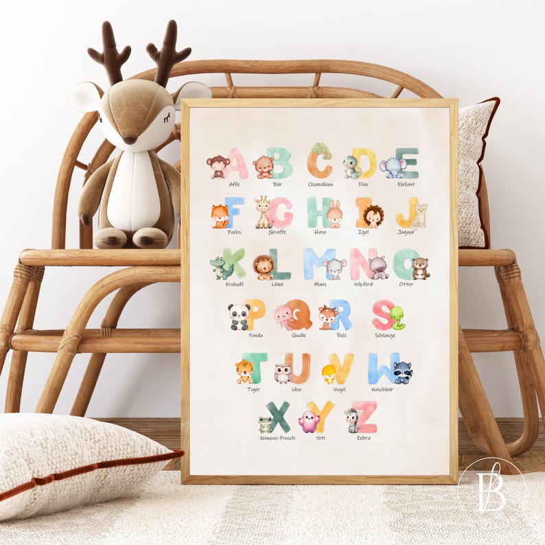 ABC Animal Poster | Digital Download | Nursery Wall Decor | Alphabet ...