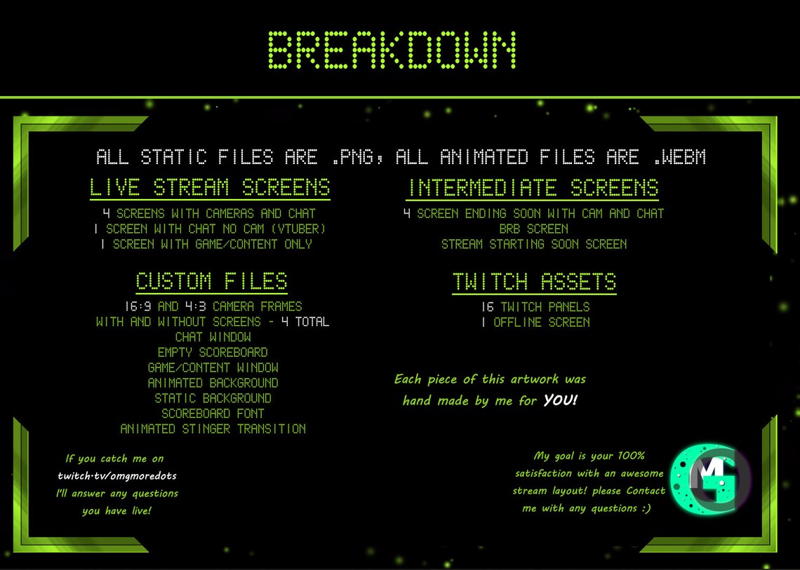 Animated CLEAN Metallic Scoreboard - LIME- Twitch Streamer Overlay Pack ...