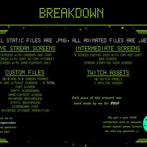 Animated CLEAN Metallic Scoreboard - LIME- Twitch Streamer Overlay Pack ...