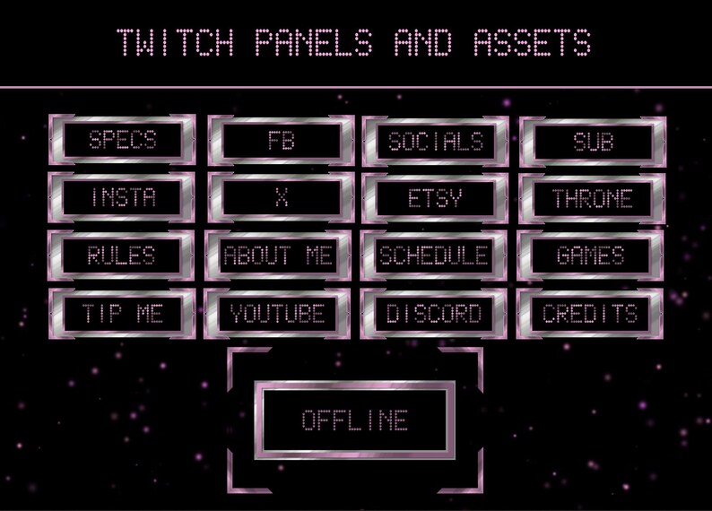 Animated CLEAN Metallic Scoreboard - PINK- Twitch Streamer Overlay Pack ...