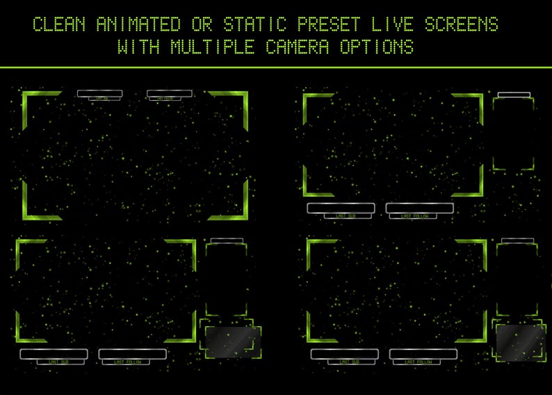 Animated CLEAN Metallic Scoreboard - LIME- Twitch Streamer Overlay Pack ...