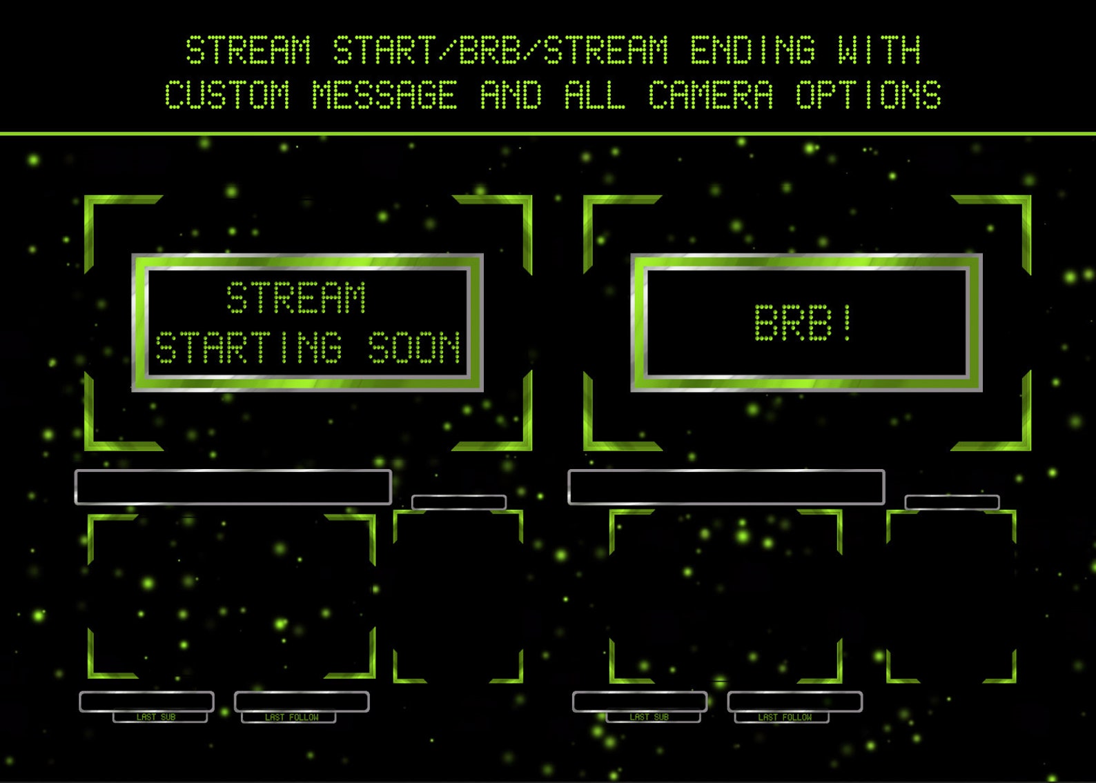 Animated CLEAN Metallic Scoreboard - LIME- Twitch Streamer Overlay Pack ...