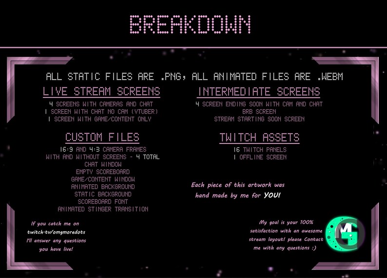 Animated CLEAN Metallic Scoreboard - PINK- Twitch Streamer Overlay Pack ...