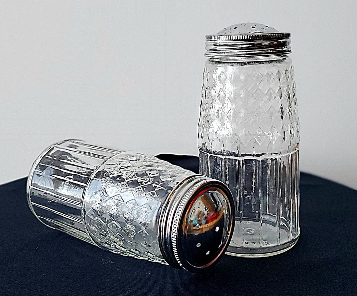 Only 1 Remaining! Vintage Pressed Glass Sugar Shaker - Etsy