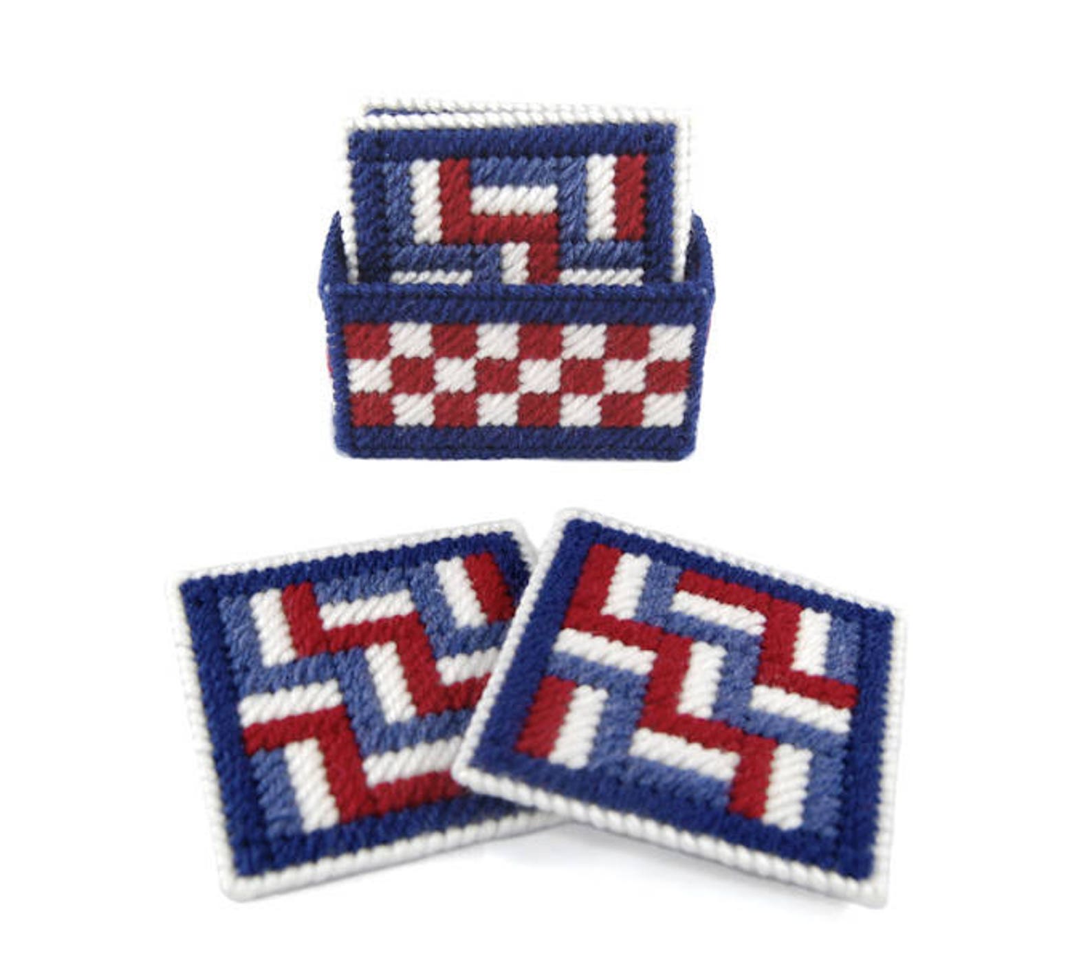 PATTERN: Stars and Stripes Coaster Set in Plastic Canvas - Etsy