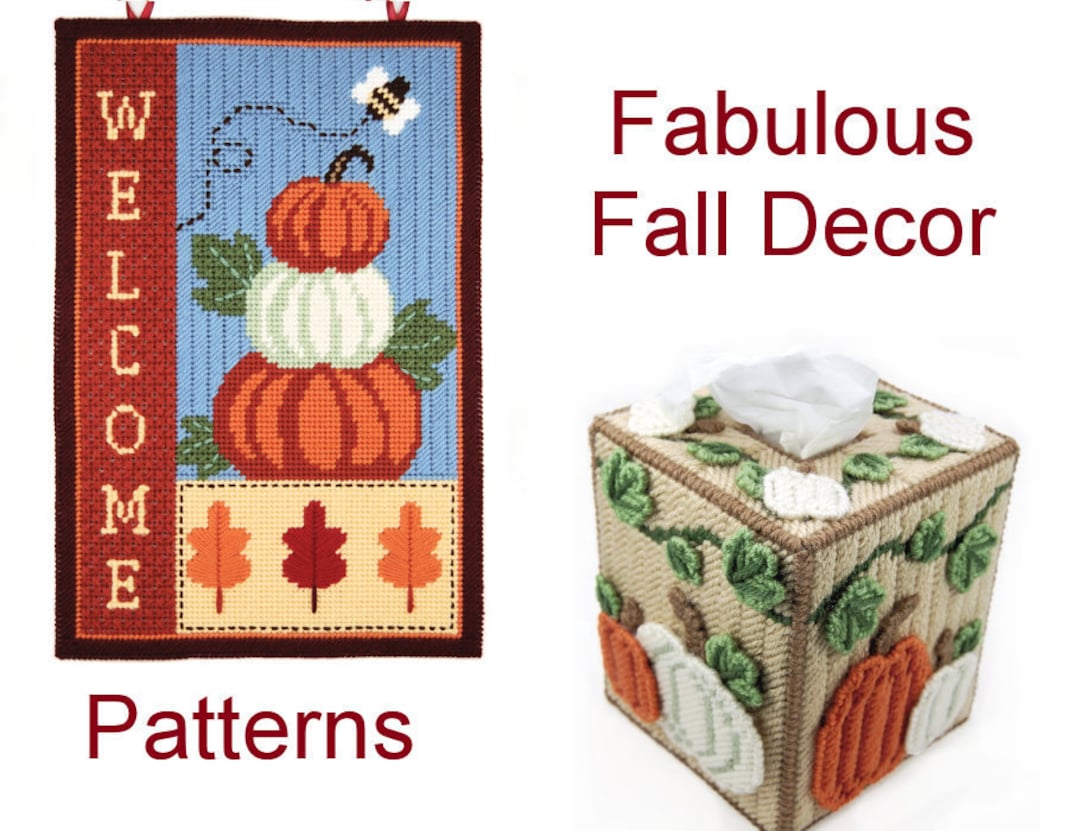 PATTERN: Fabulous Fall Decor in Plastic Canvas - Etsy