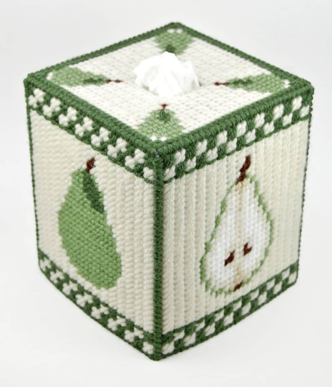 PATTERN: Country Pears Tissue Box Cover Pattern in Plastic Canvas - Etsy