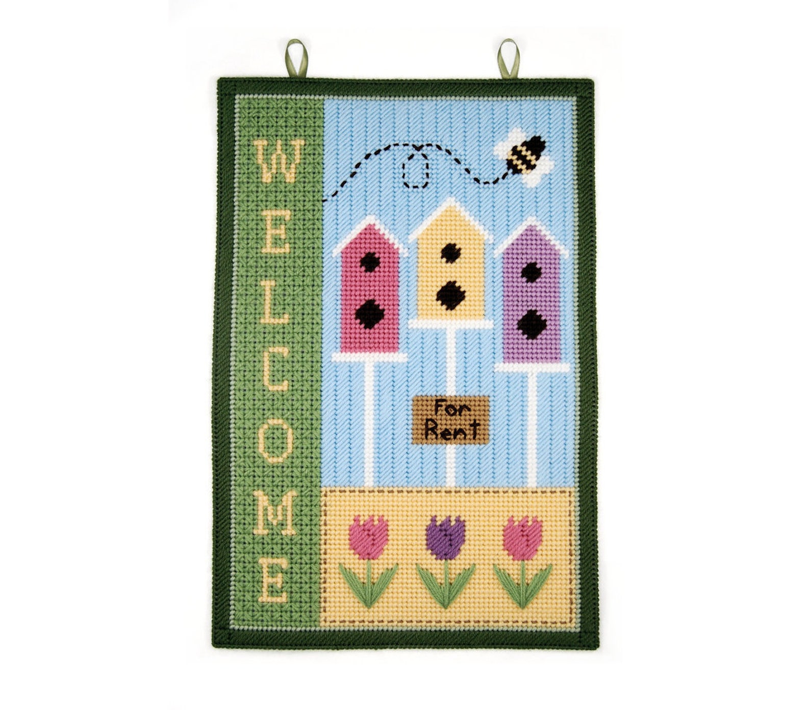 PATTERN: Spring Welcome Wall Hanging in Plastic Canvas - Etsy